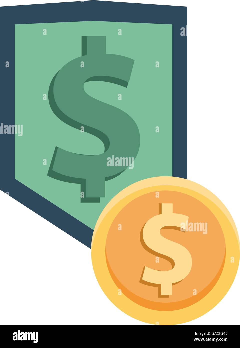 shield with dollar symbol icon Stock Vector Image & Art - Alamy