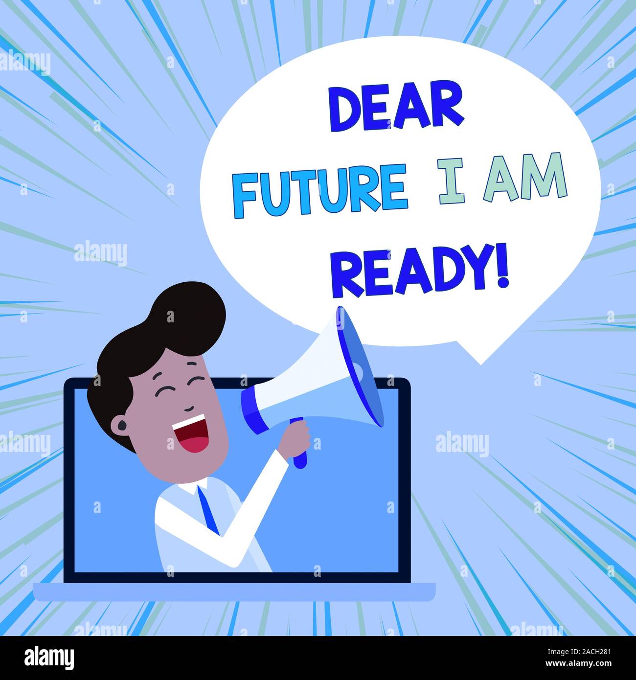 Conceptual hand writing showing Dear Future I Am Ready. Concept meaning ...