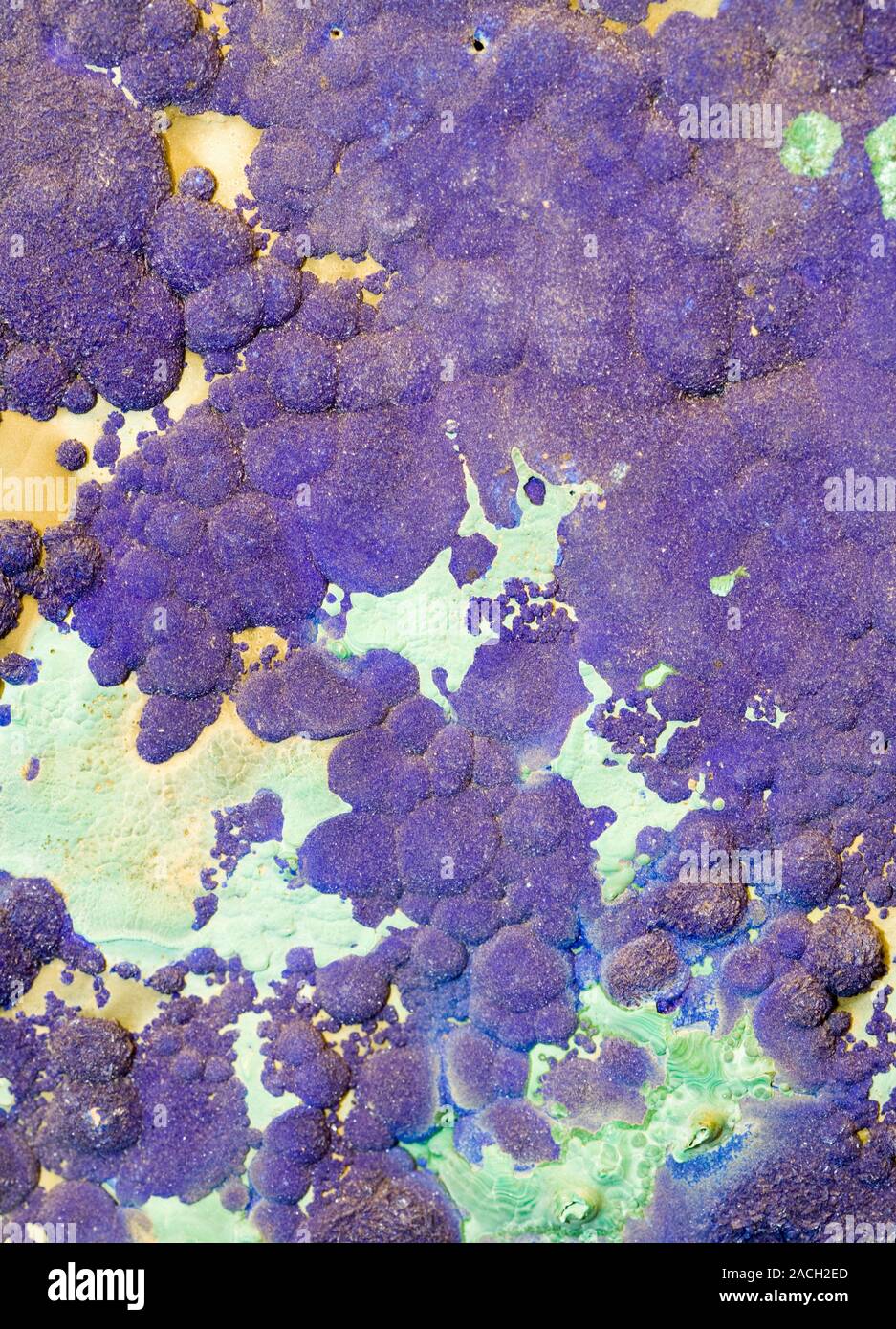 Azurite, an ore of Copper Stock Photo - Alamy