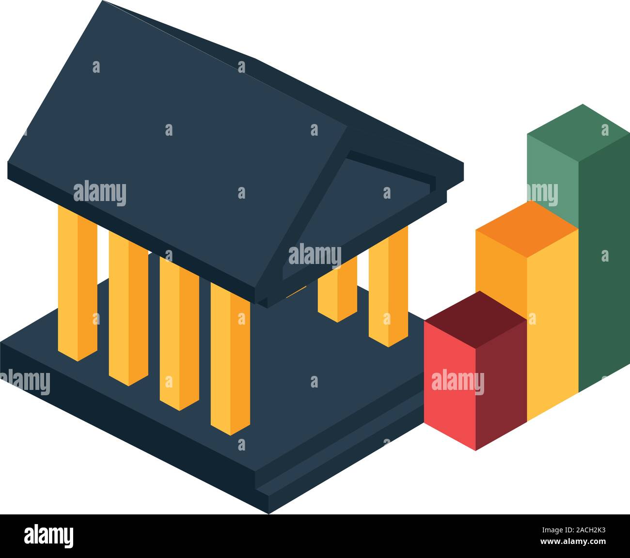 bank building facade isolated icon Stock Vector Image & Art - Alamy