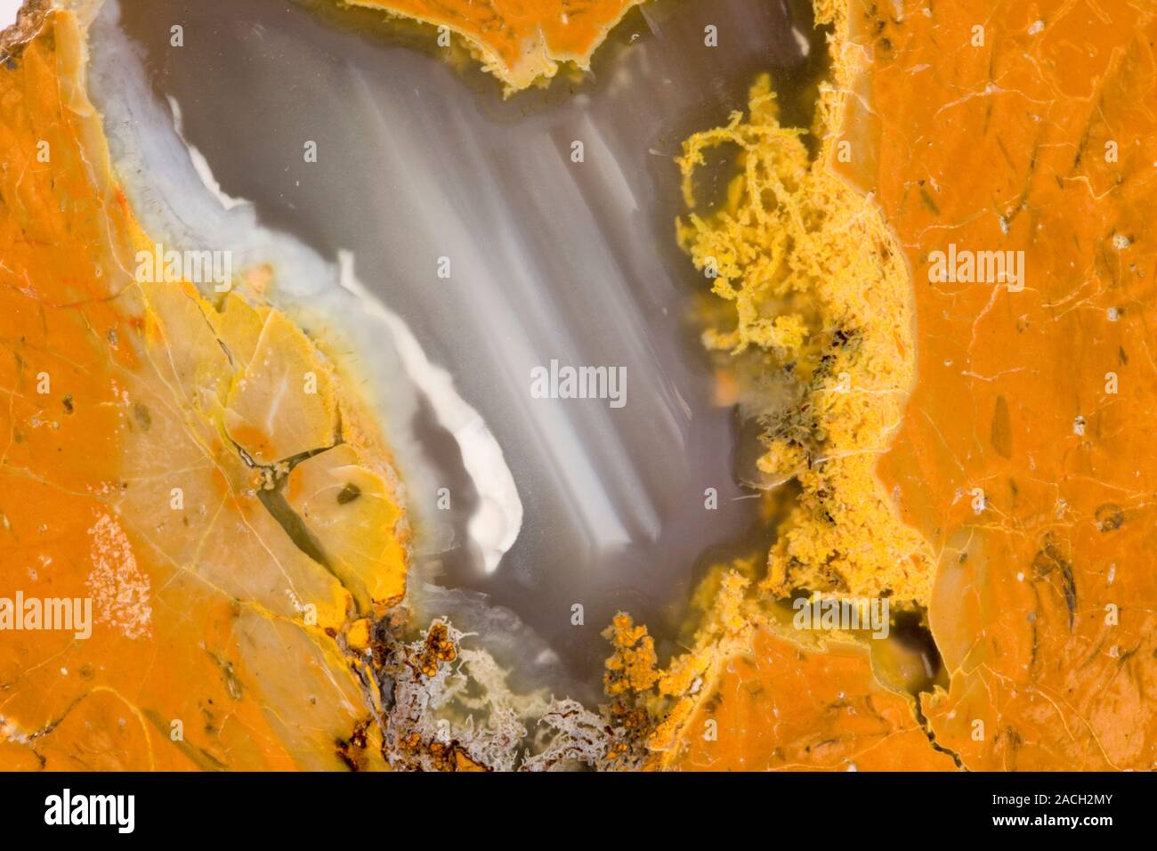Close-up of an opened Geode, Oregon, USA Stock Photo - Alamy