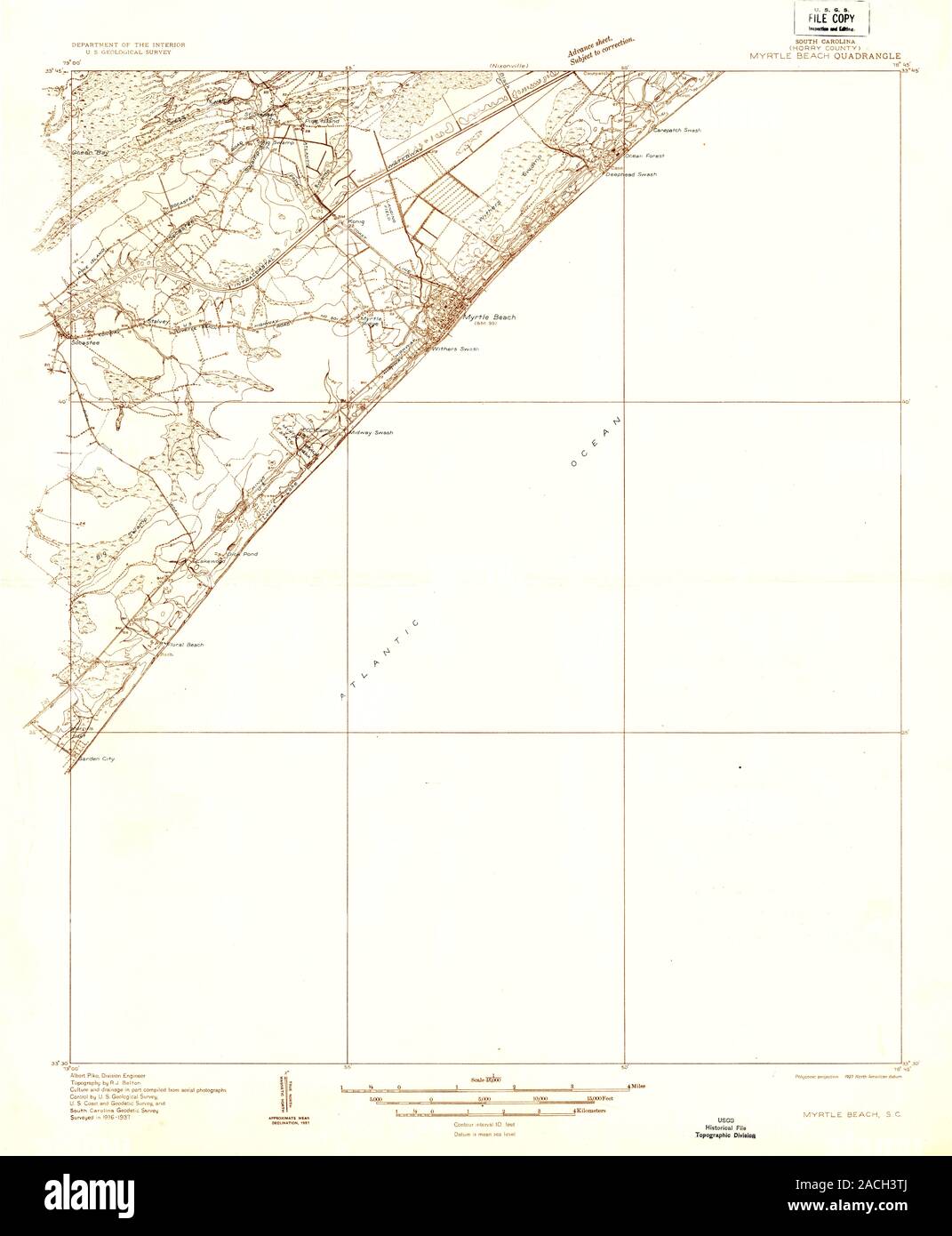 Myrtle beach map hi-res stock photography and images - Alamy
