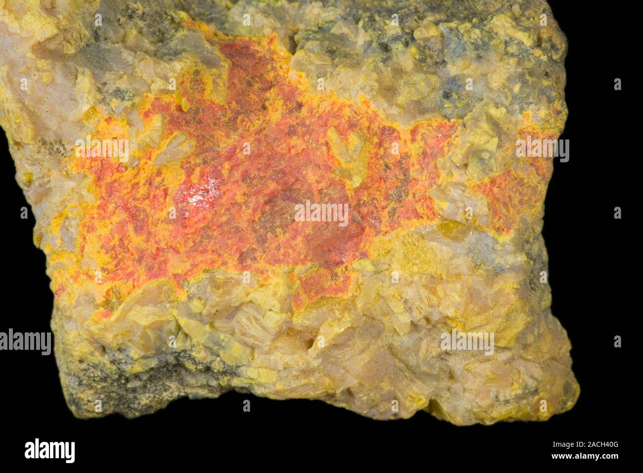 Orpiment (Yellow) and Realgar (Red), Nevada, USA Stock Photo - Alamy