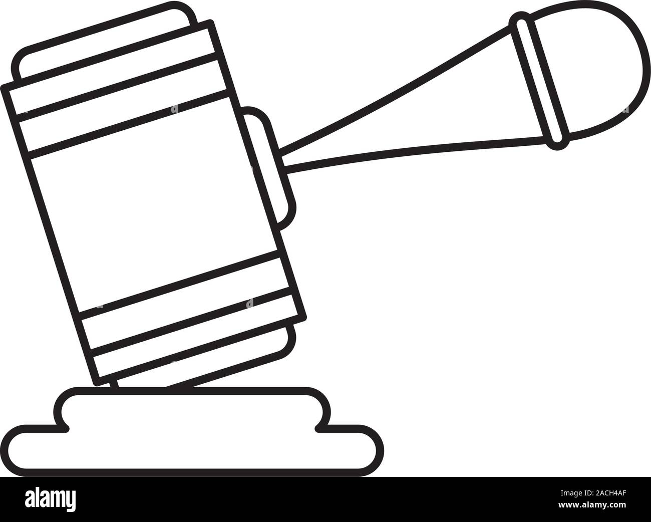 justice hammer device isolated icon Stock Vector Image & Art - Alamy