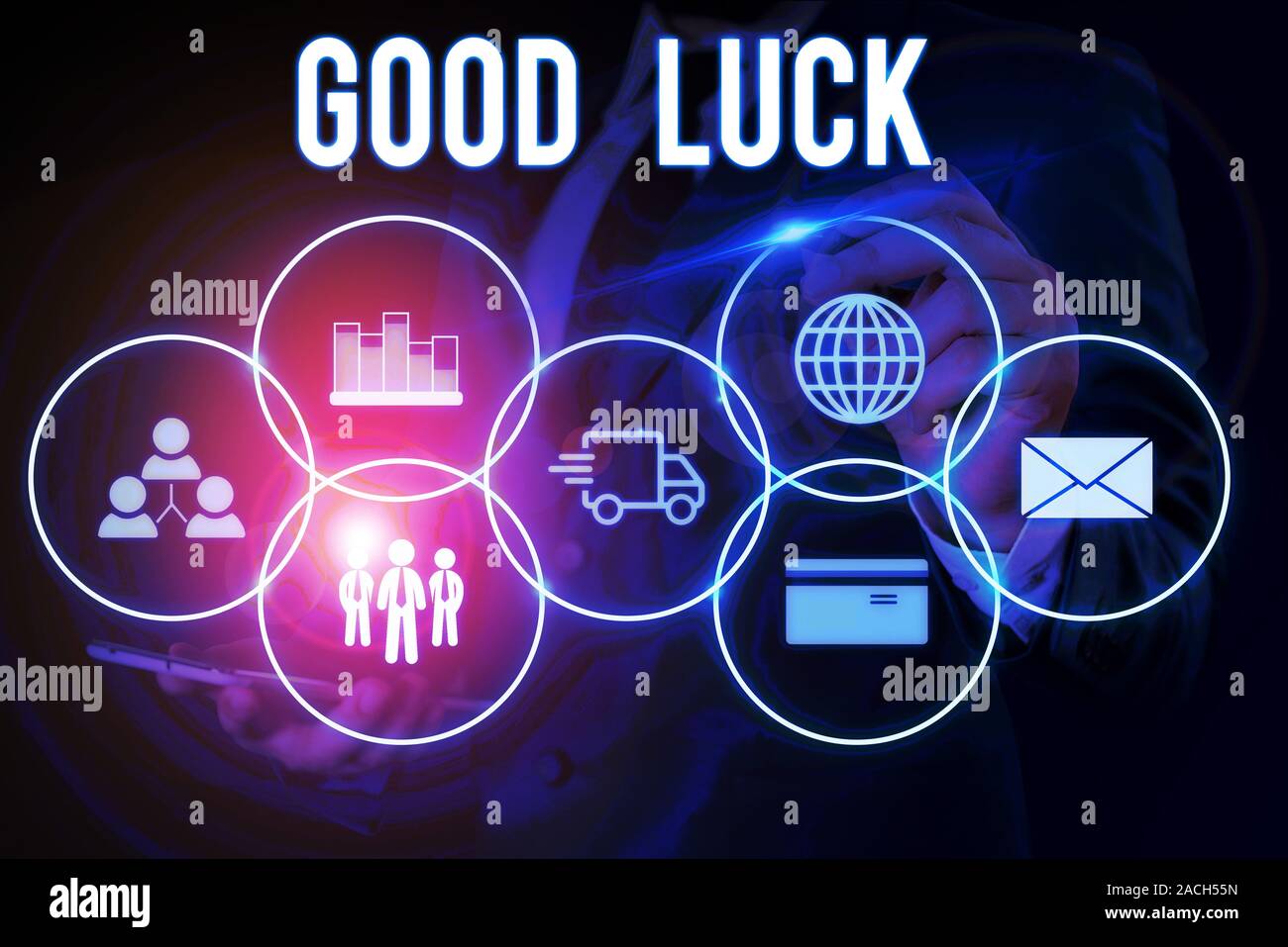 Word writing text Good Luck. Business photo showcasing A positive ...