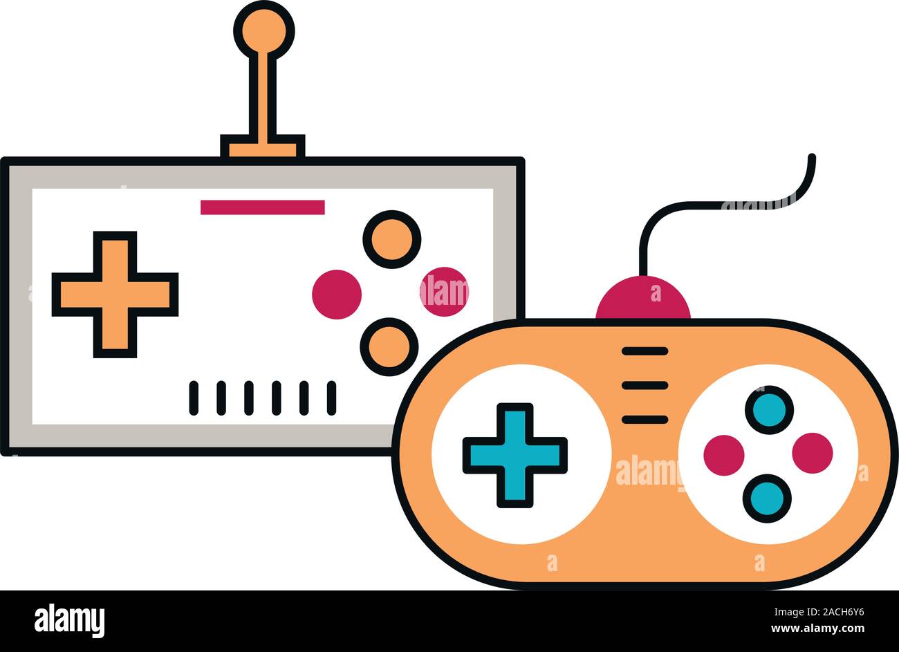 video game controls handle icons Stock Vector Image & Art - Alamy