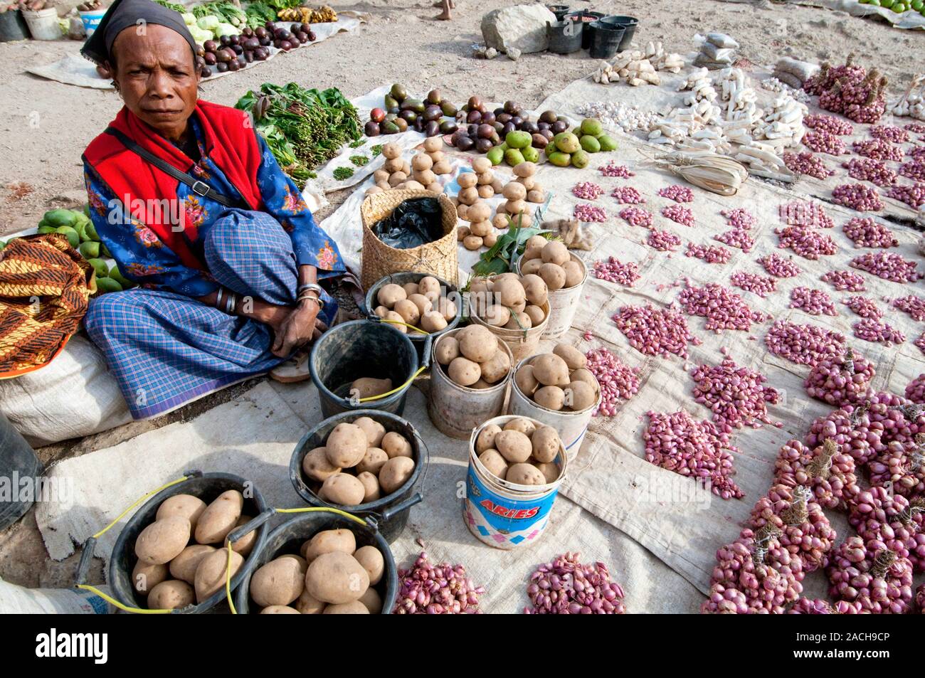 Market trader, Timor-Leste Stock Photo - Alamy
