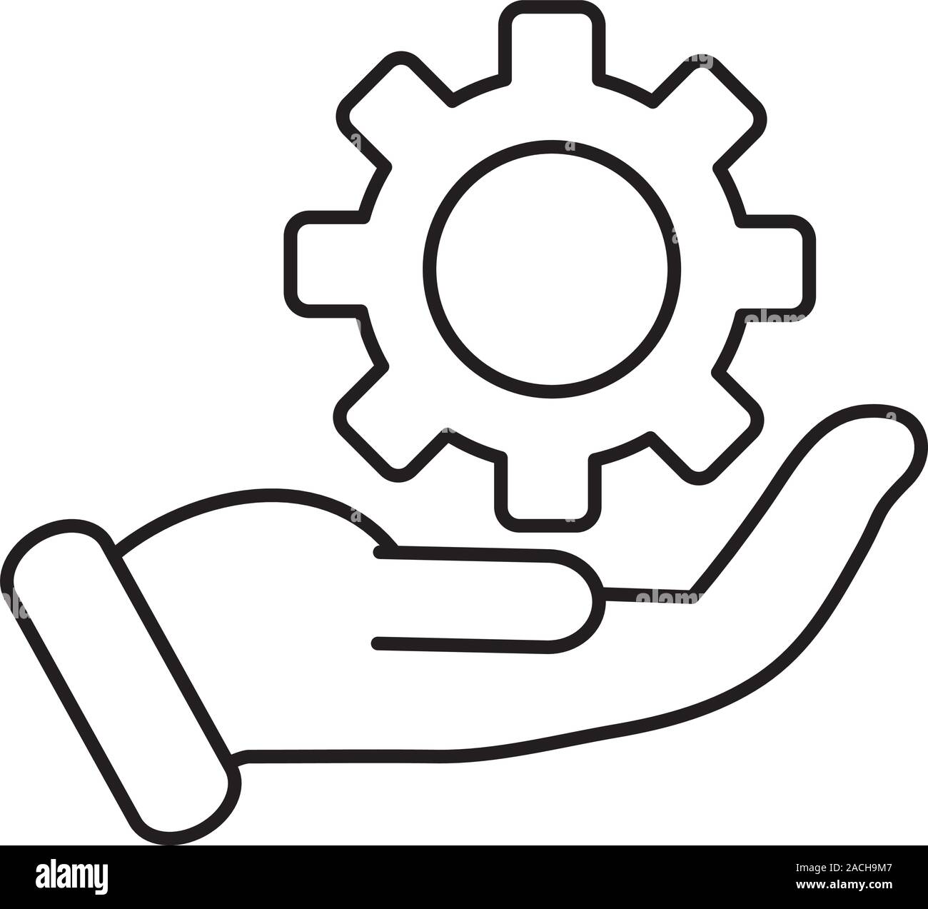 business hand lifting gear machine Stock Vector Image & Art - Alamy