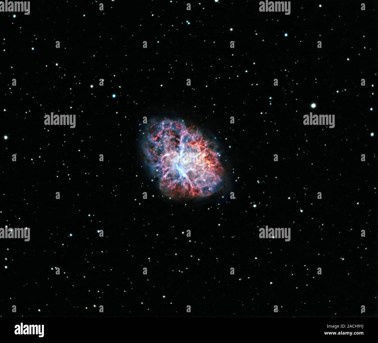 Crab nebula (M1). This is the remnant of a supernova. The supernova was ...