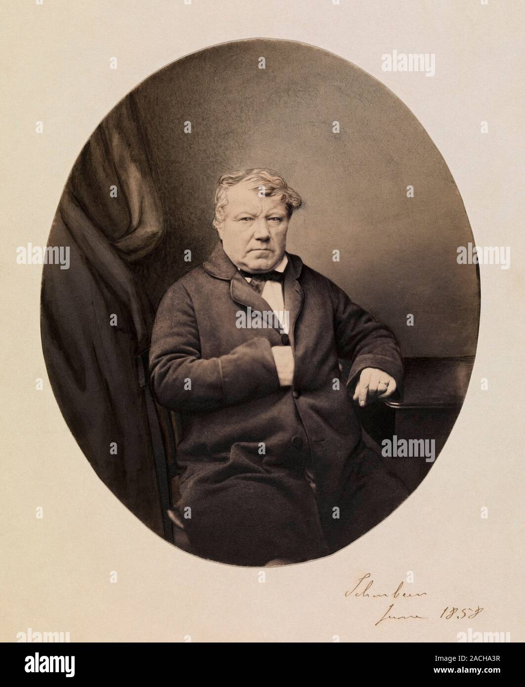Christian Friedrich Schoenbein (1799-1868), German-Swiss chemist ...