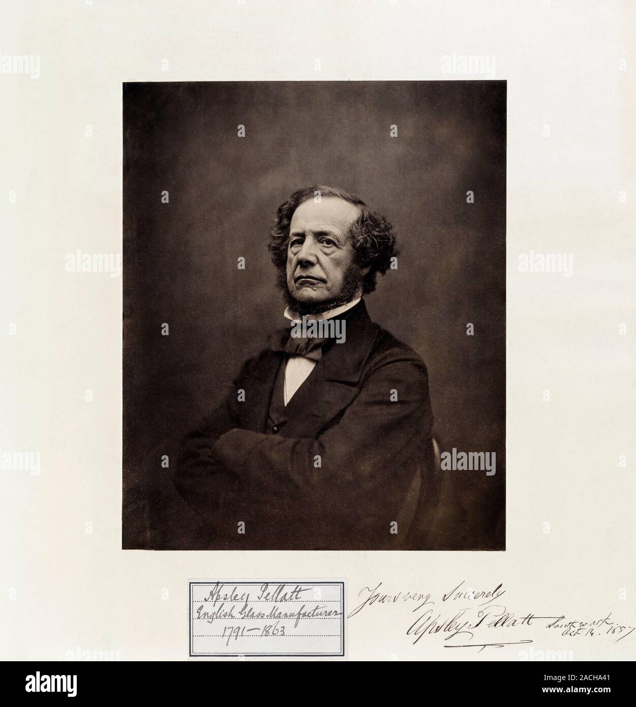 Apsley Pellatt (1791-1863), English glassmaker and politician. Pellatt ...