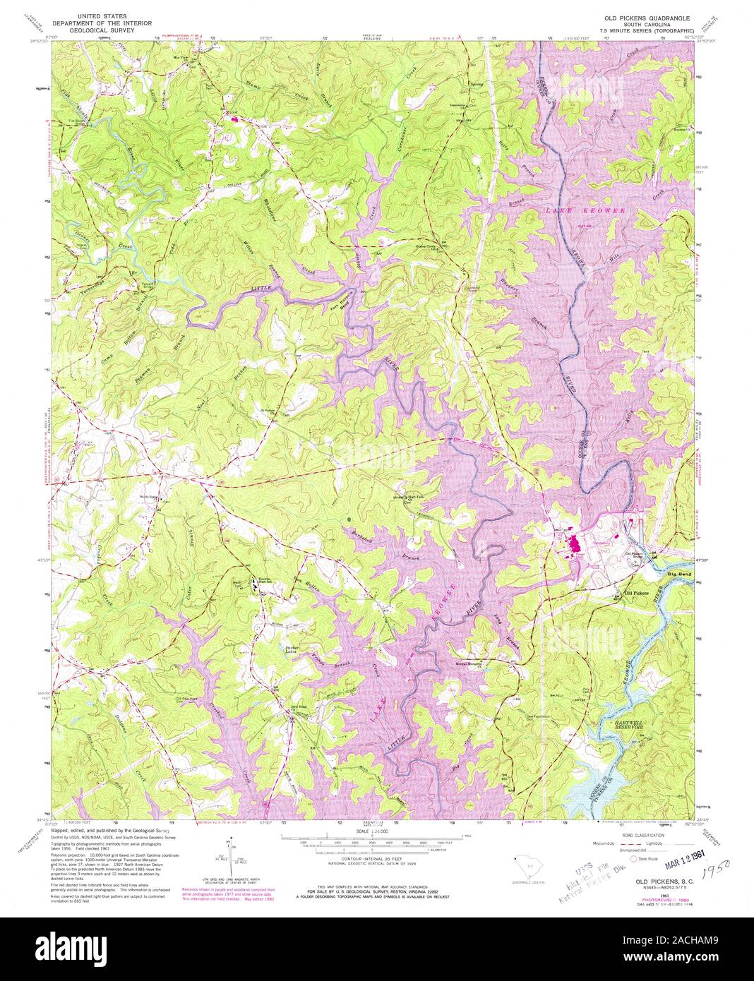 Pickens map Cut Out Stock Images & Pictures - Alamy