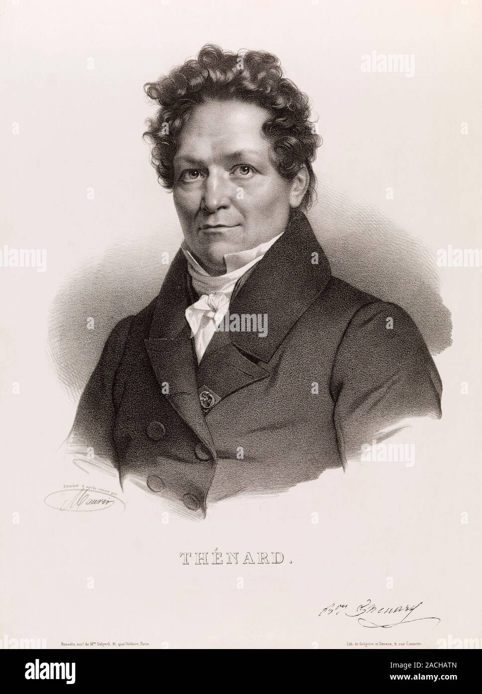Louis-Jacques Thenard (1777-1857), French chemist. Thenard was born in ...