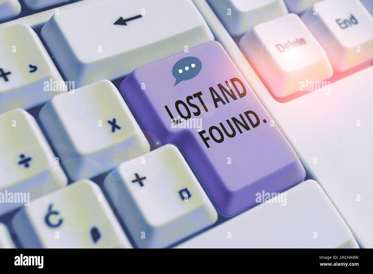 Handwriting text writing Lost And Found. Conceptual photo a place where ...