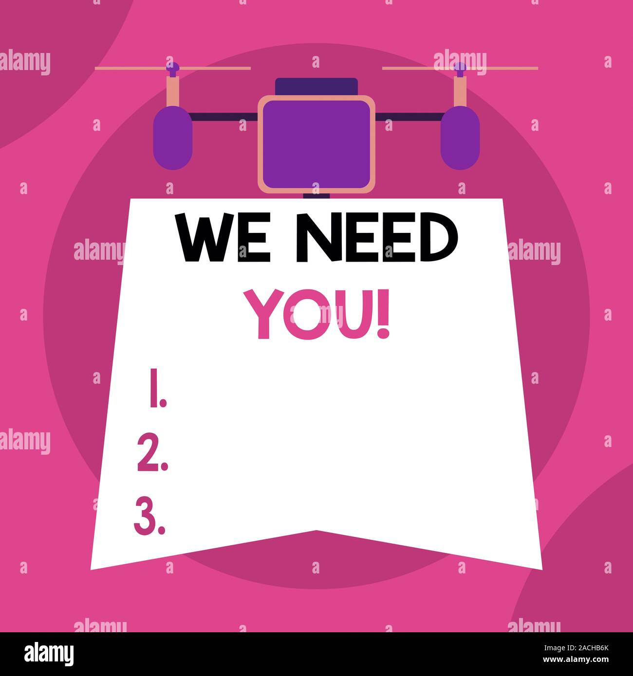 Writing note showing We Need You. Business concept for asking someone ...