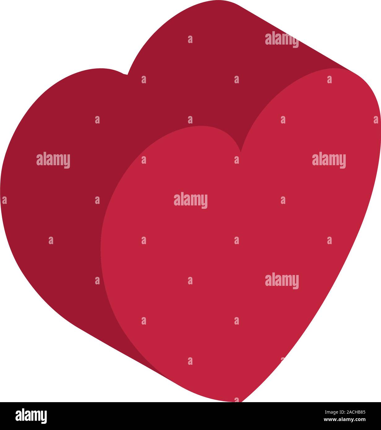Isolated isometric heart vector design Stock Vector Image & Art - Alamy