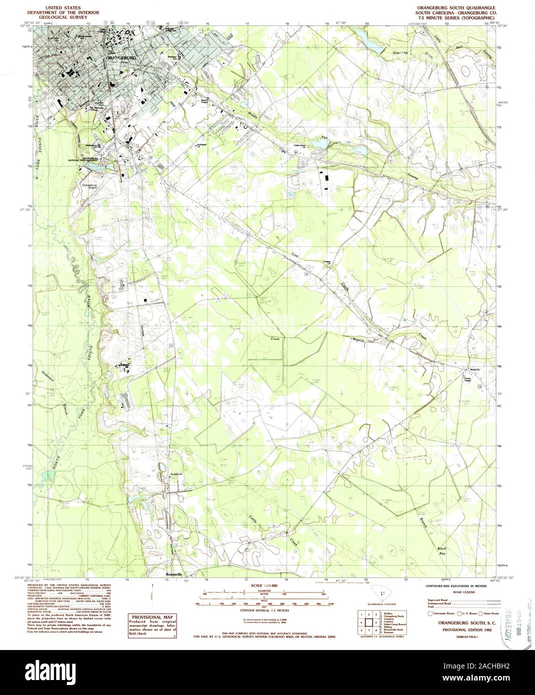 Map of orangeburg hi-res stock photography and images - Alamy