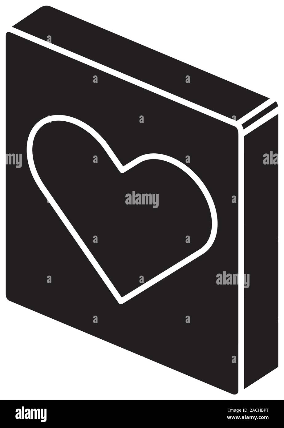 Isolated isometric heart vector design Stock Vector Image & Art - Alamy