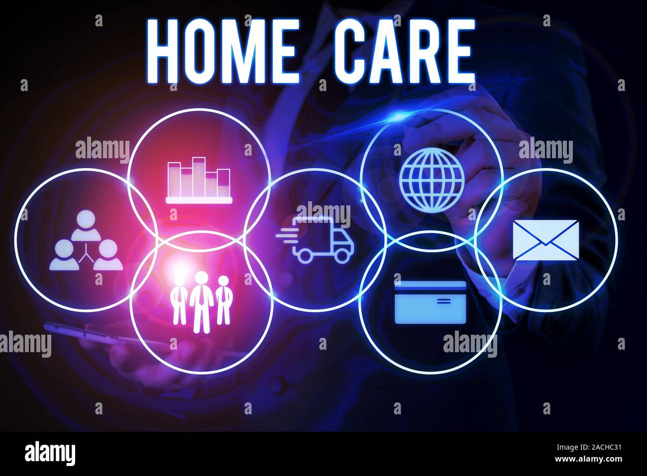 Word writing text Home Care. Business photo showcasing Place where ...