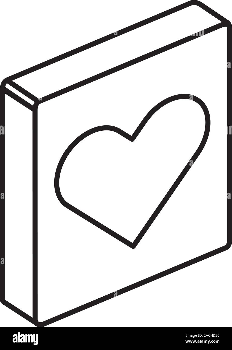 Isolated isometric heart vector design Stock Vector Image & Art - Alamy
