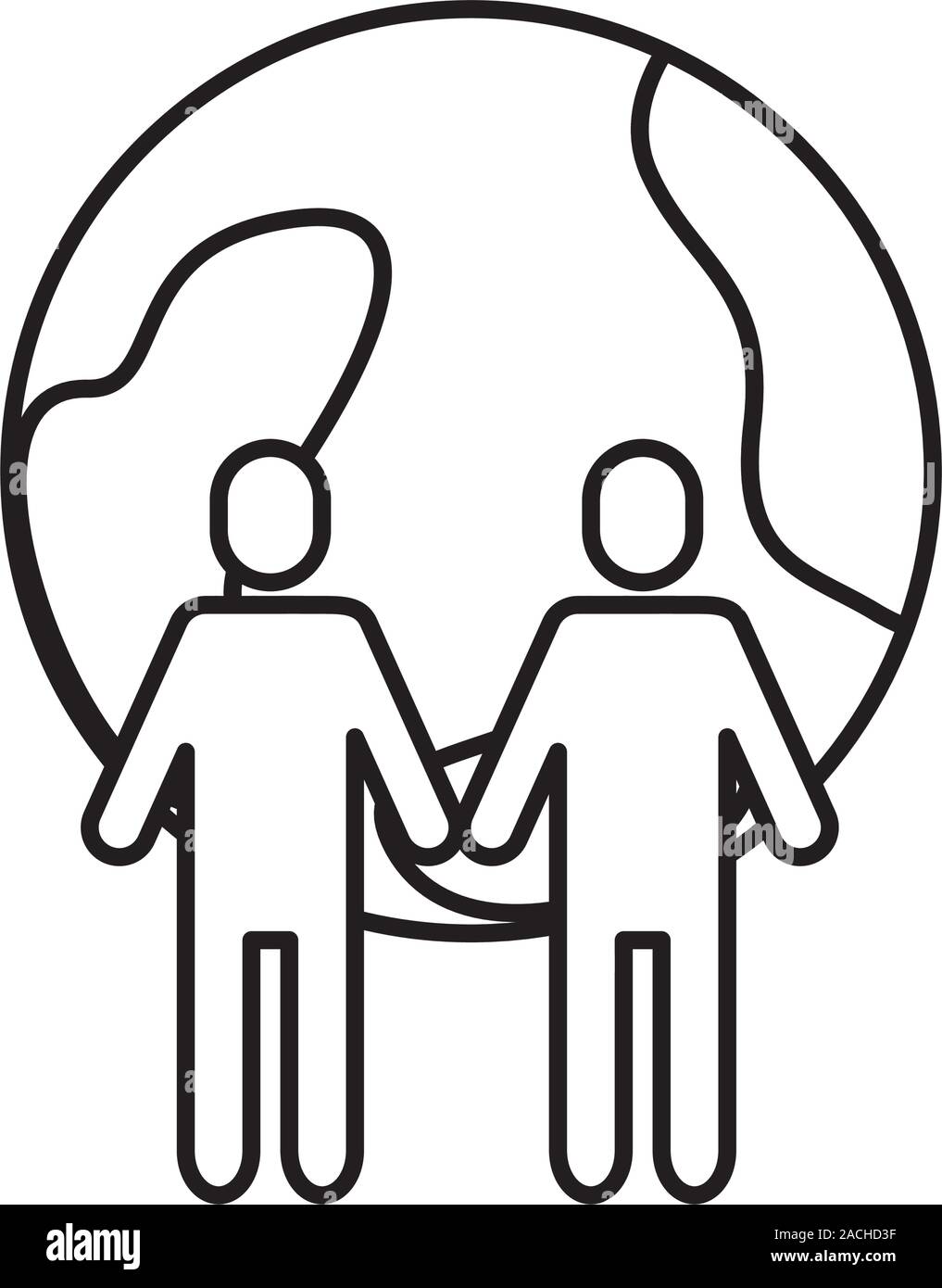 team work avatars with earth planet Stock Vector Image & Art - Alamy