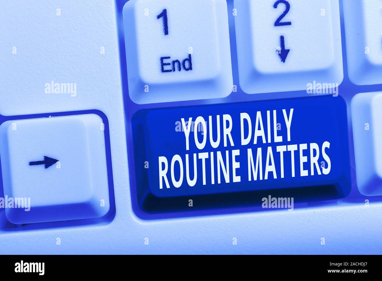 Writing note showing Your Daily Routine Matters. Business concept for ...