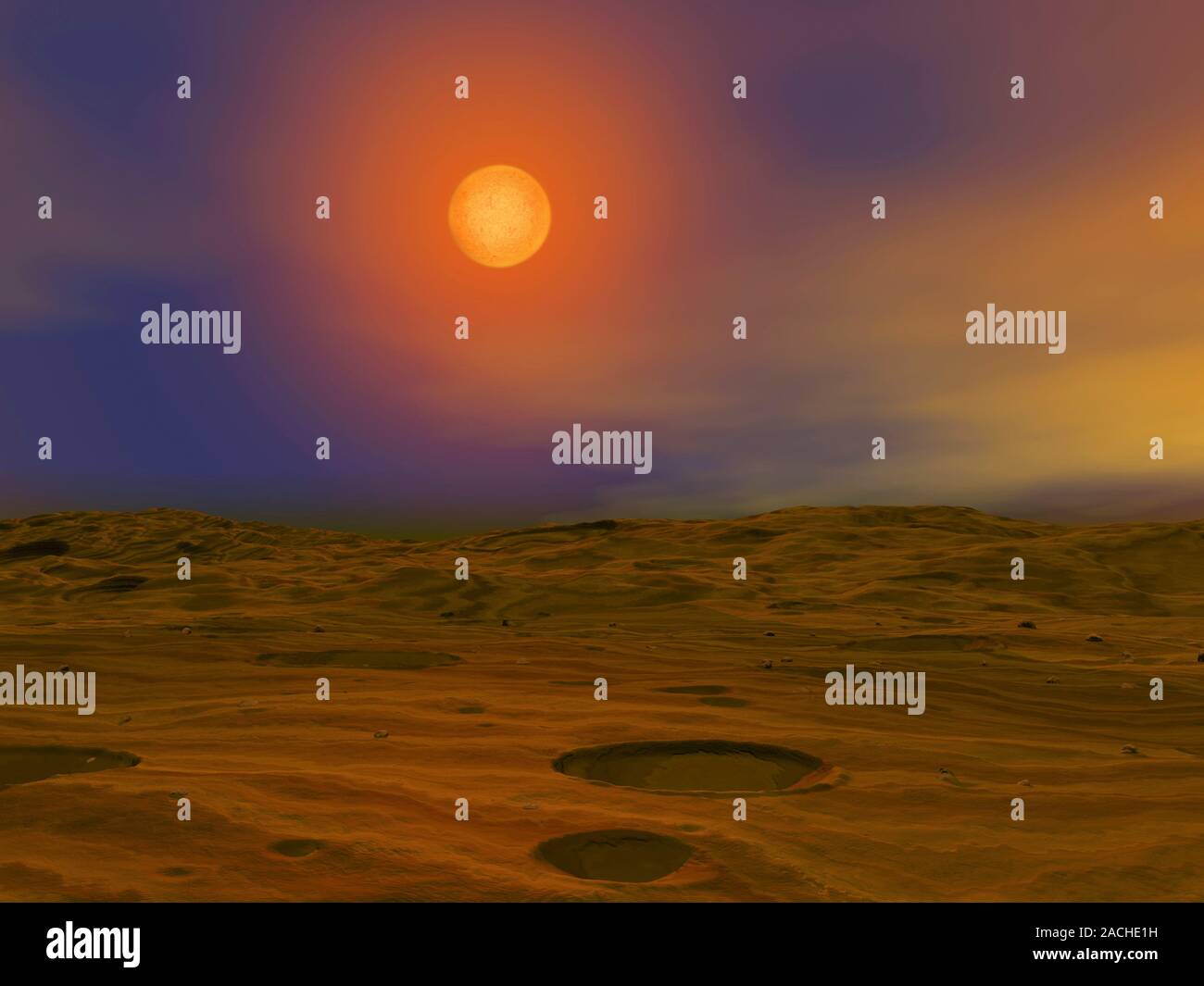 Teide 1. Artwork of the brown dwarf Teide 1 as seen from a hypothetical ...