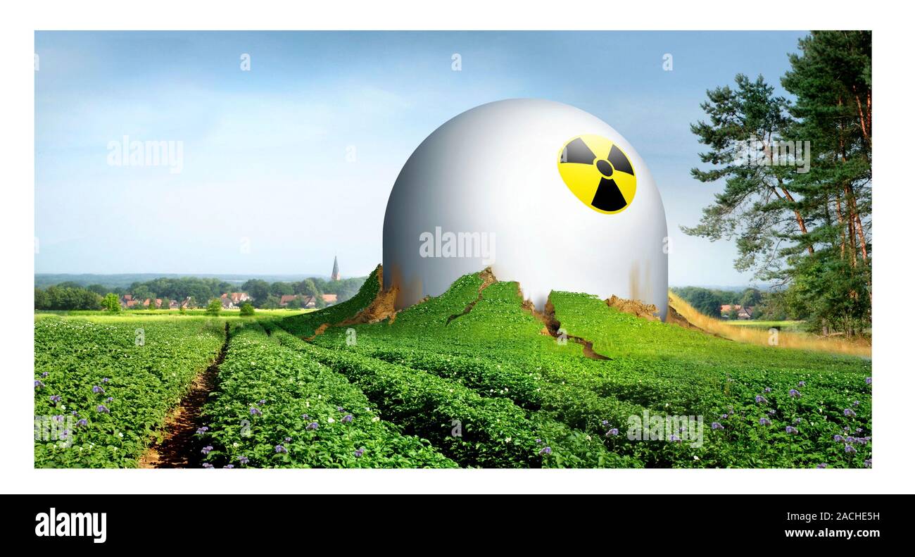 Irradiated food, conceptual image. Computer artwork representing the ...