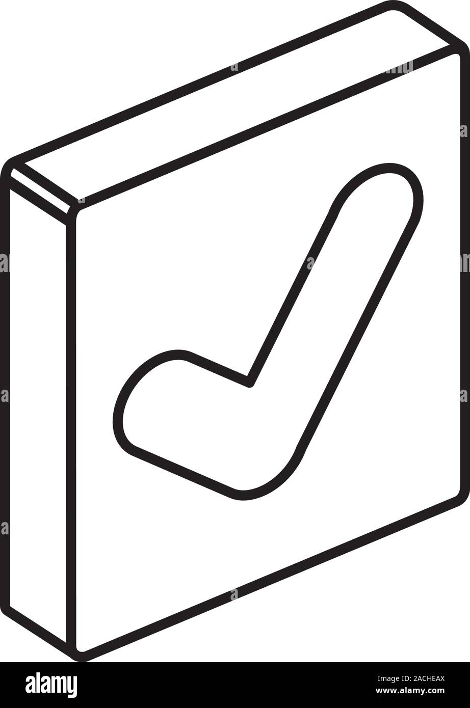 Isolated isometric check mark icon vector design Stock Vector Image ...