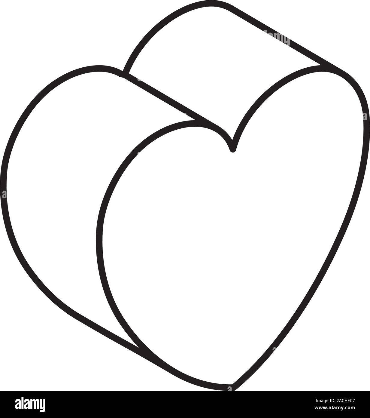 Isolated isometric heart vector design Stock Vector Image & Art - Alamy