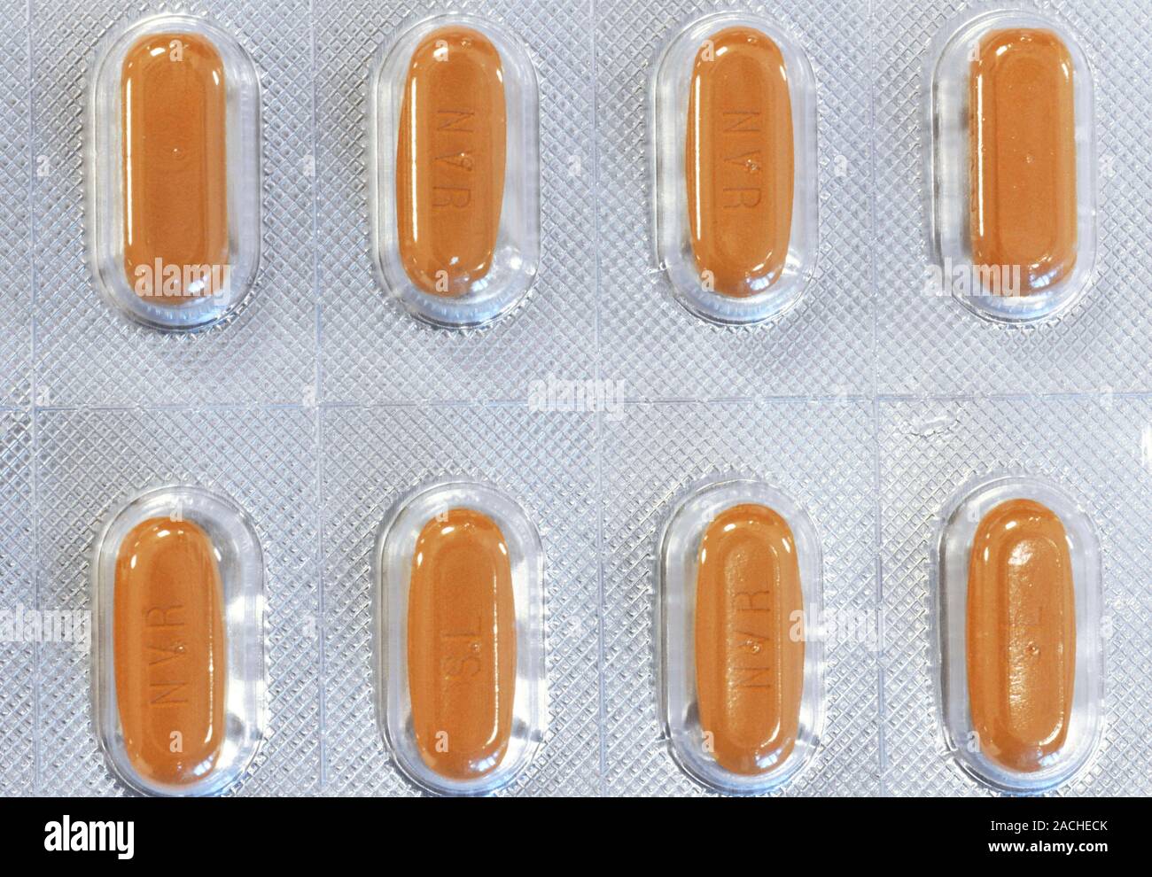 Glivec anti-cancer drug. Blisterpack containing caplets of the anti ...