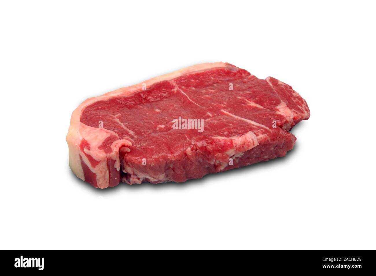 Raw beef steak. Red meat is a good dietary source of protein and iron ...