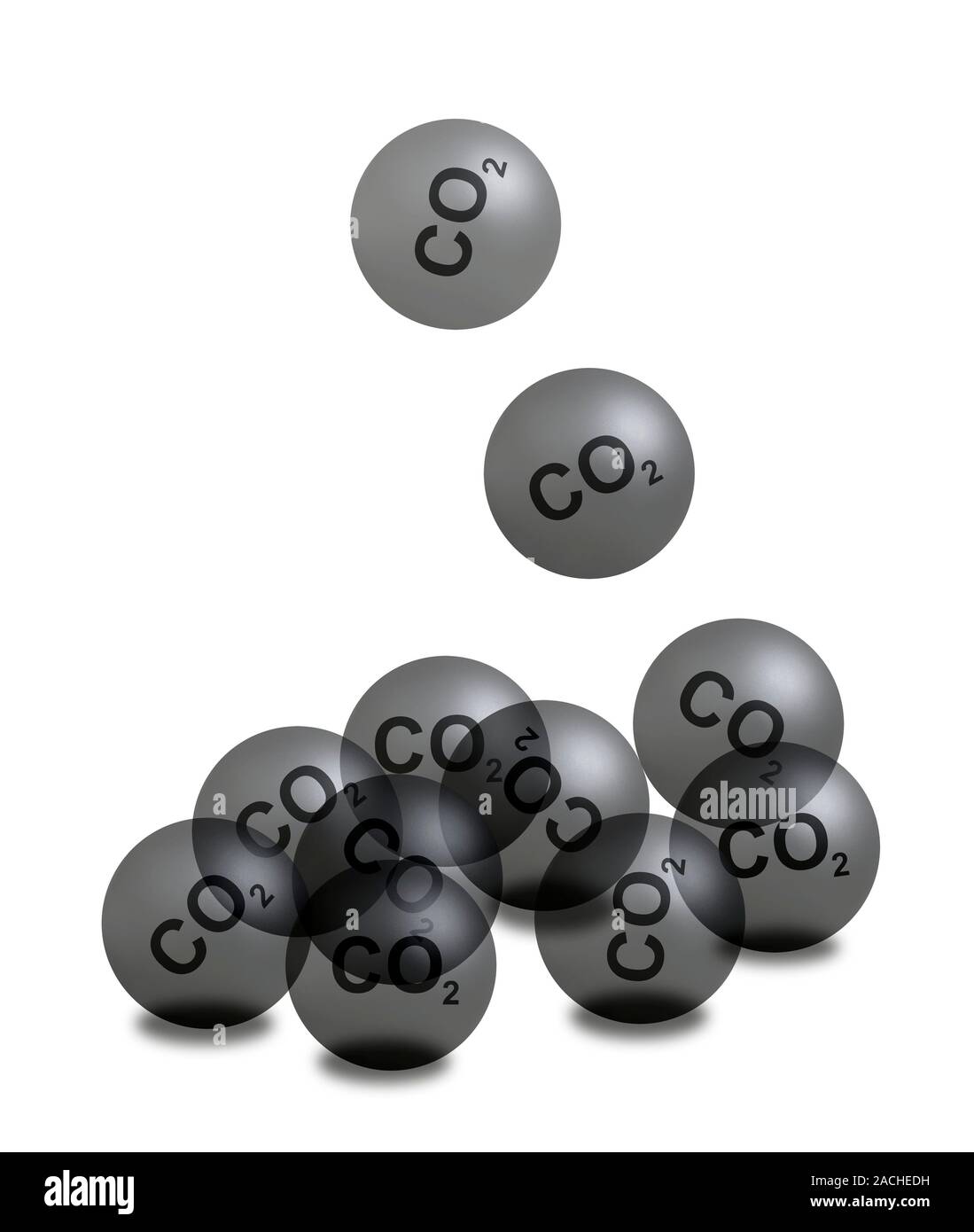 Carbon dioxide and climate change, conceptual artwork. This image, of ...