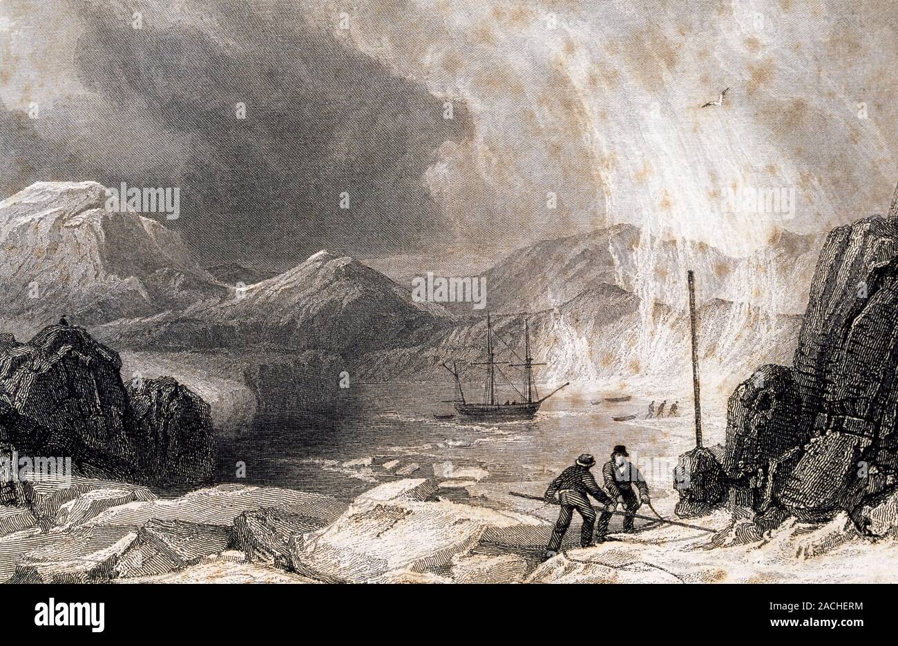 Ross Arctic expedition, 1829-33. Artwork of crew members from the ...