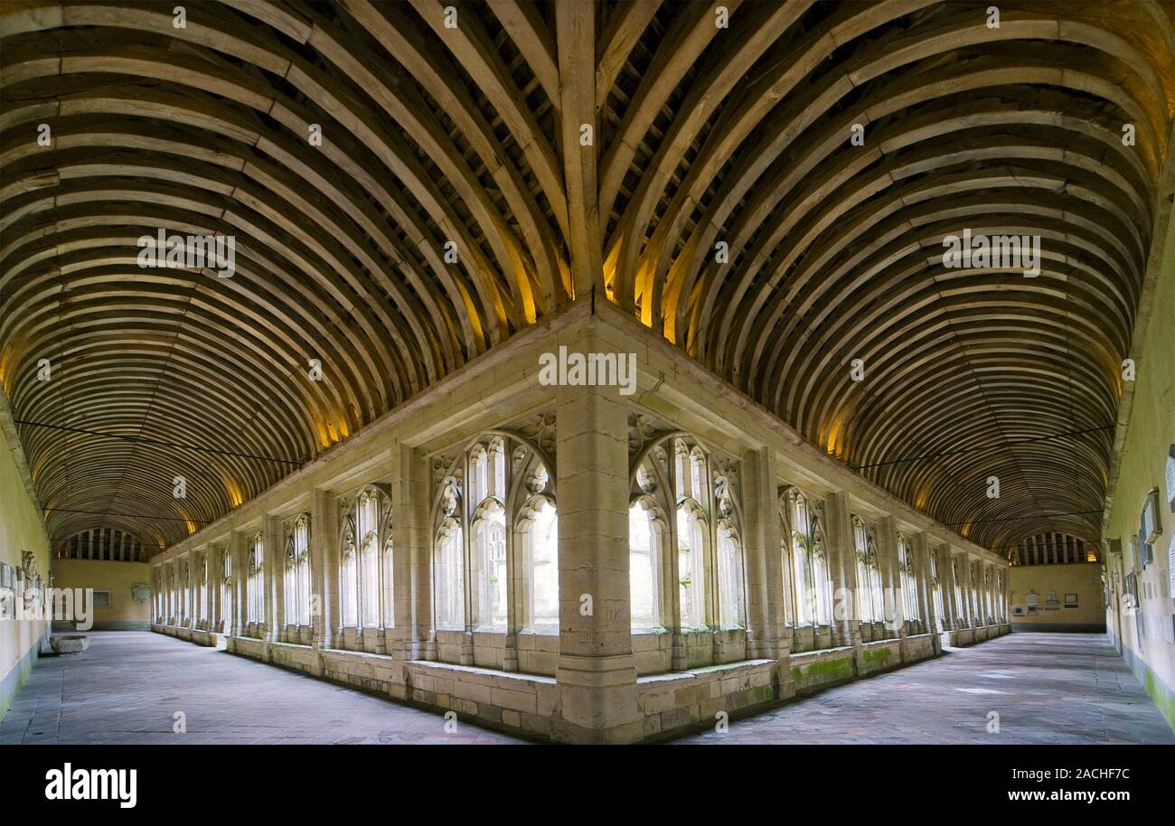 Winchester College cloister arcades. The arcades are these arched ...