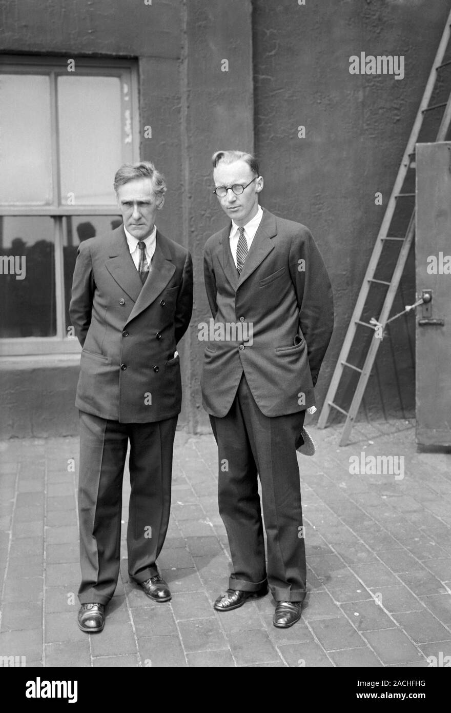 John Thomas Scopes (1900-1970, right), American Schoolteacher, and John ...