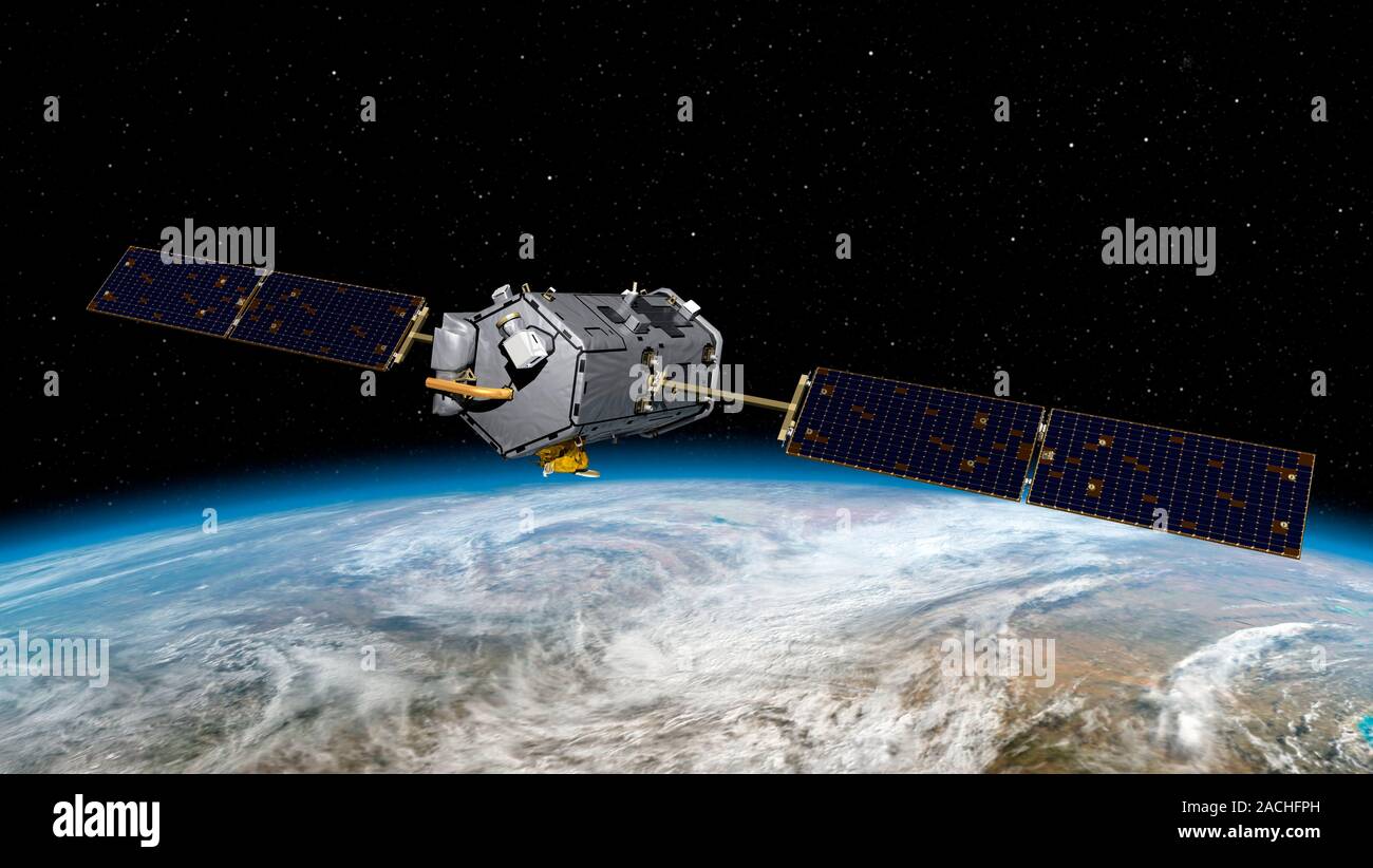 Orbiting Carbon Observatory (OCO), artwork. This satellite will orbit ...