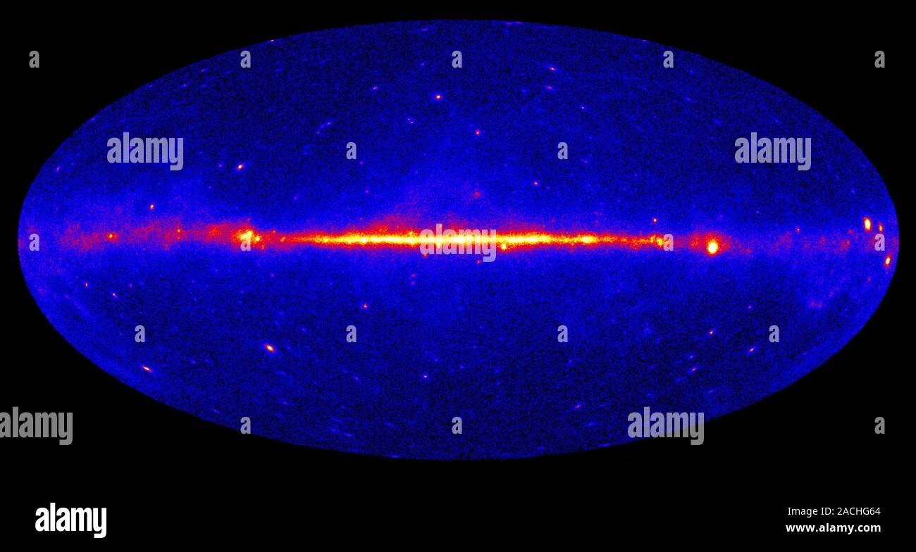 Fermi Gamma-ray Space Telescope full sky map. This gamma-ray all-sky ...