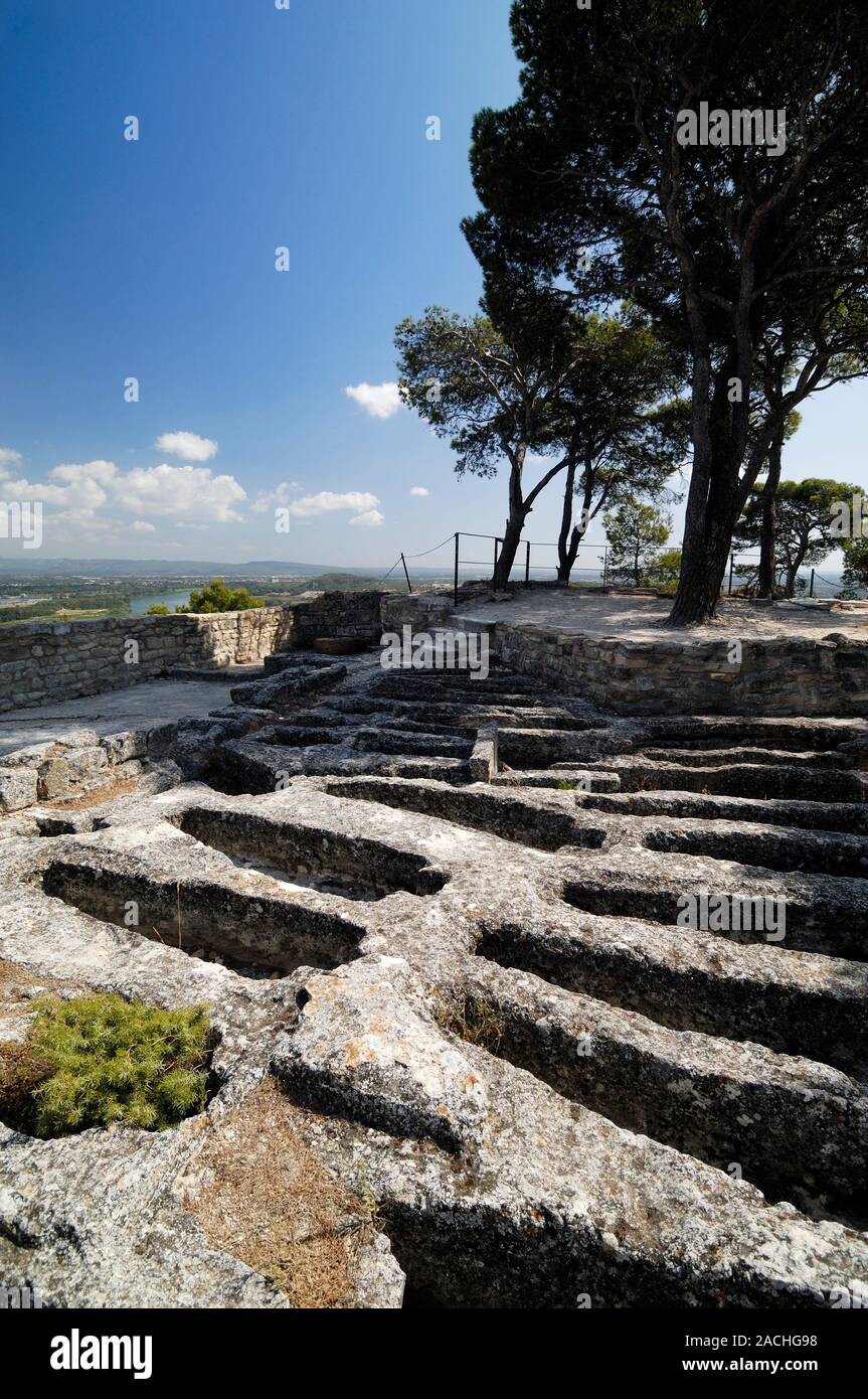 Abbey of Saint-Roman. Medieval rock-cut tombs at the Abbey of Saint ...