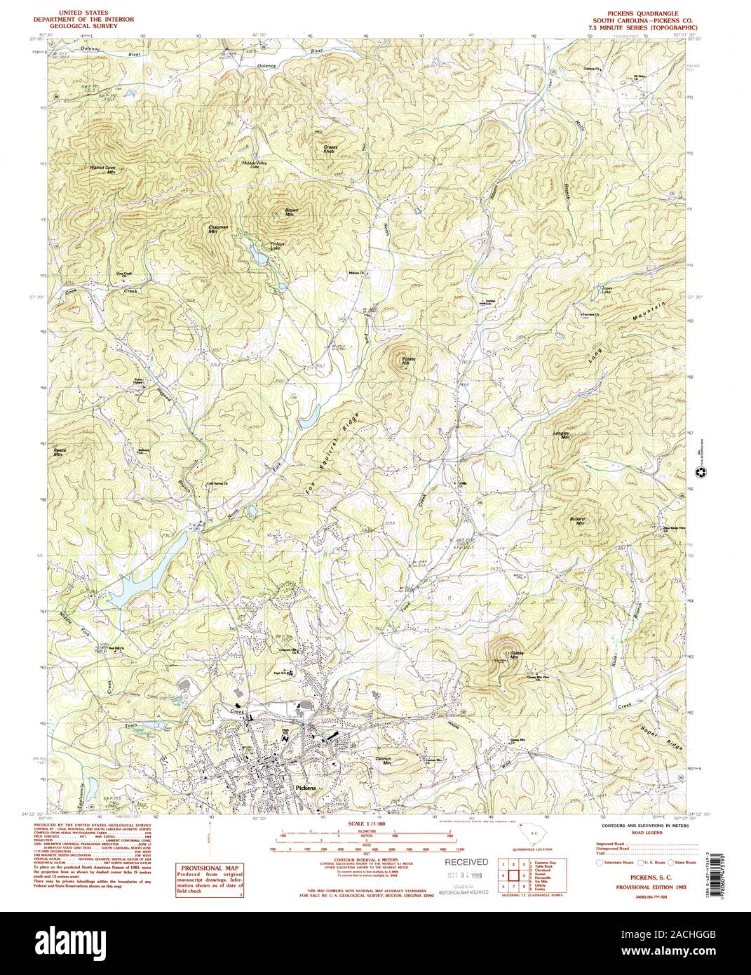 Map of pickens hi-res stock photography and images - Alamy