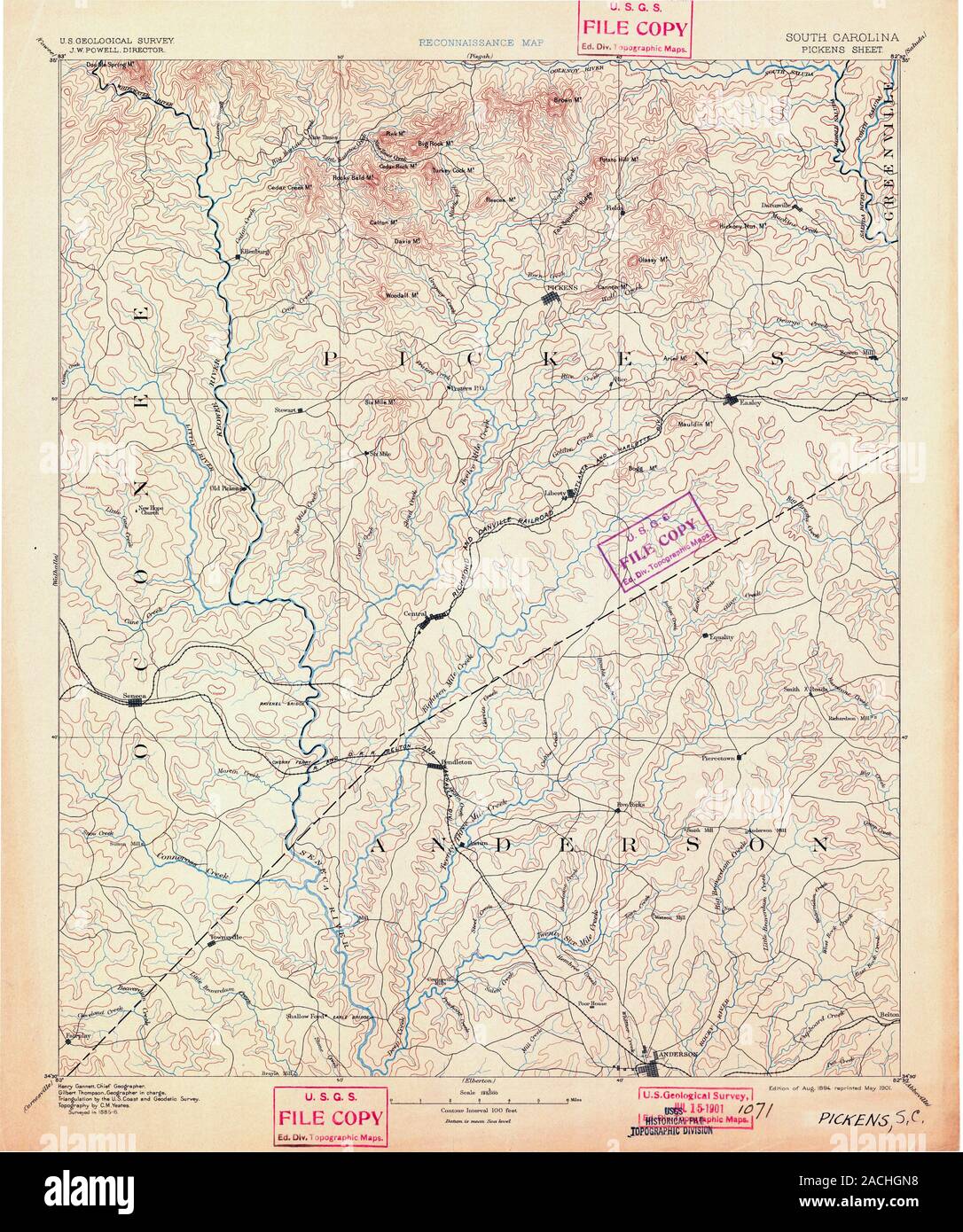 Map of pickens hi-res stock photography and images - Alamy
