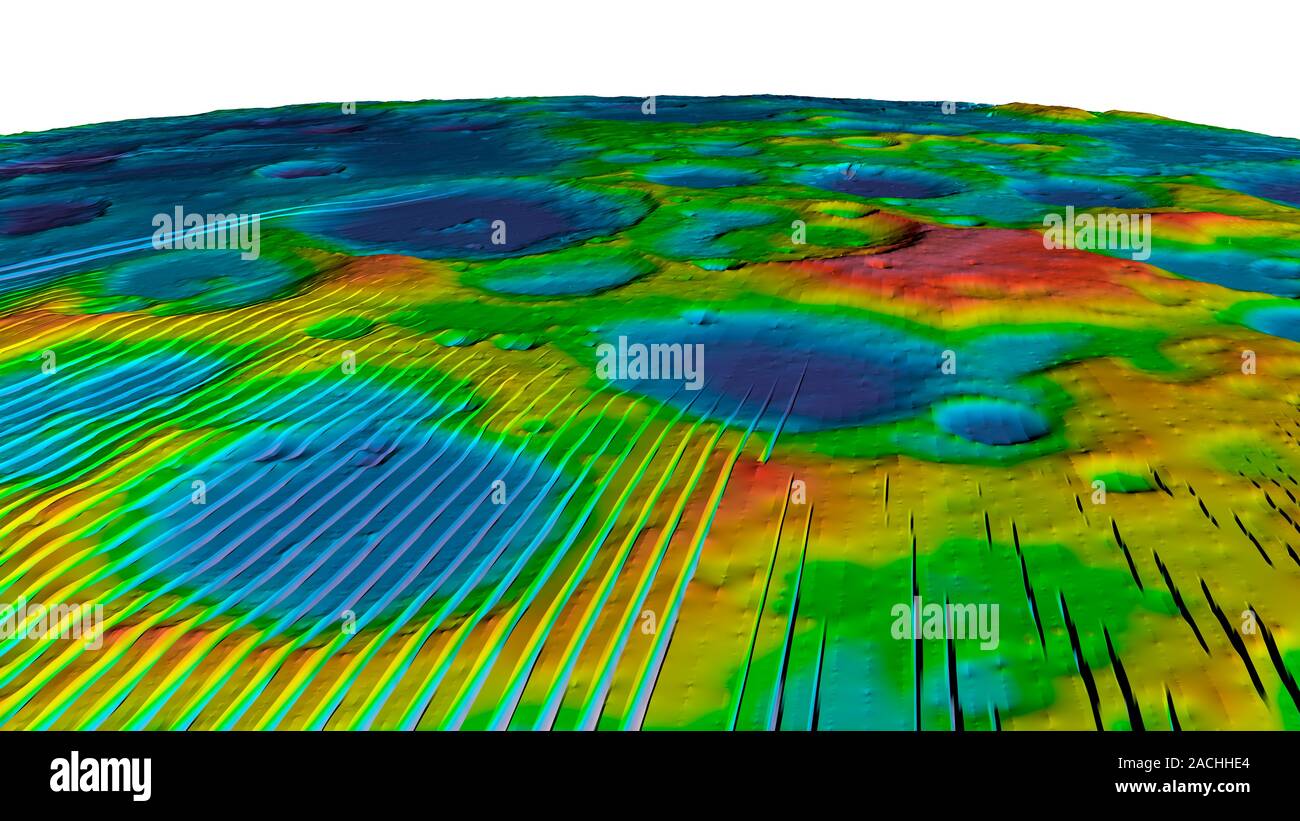 Moon's South Pole, Lunar Reconnaissance Orbiter (LRO) image. The LRO is ...