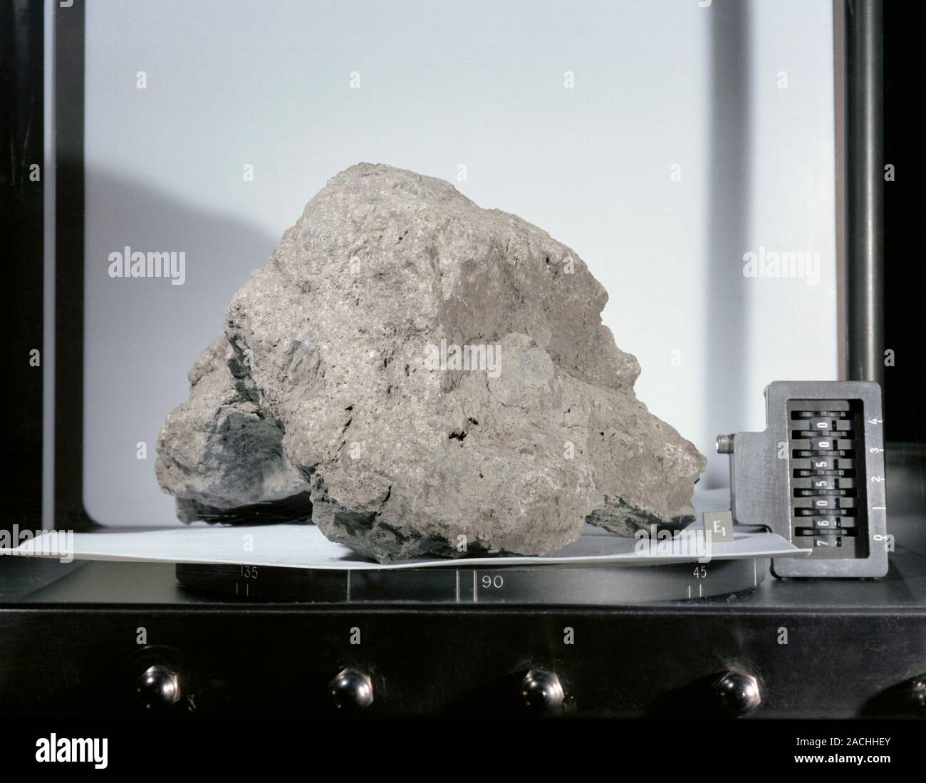Moon rock sample. Sample of lunar rock collected by Apollo 17 ...
