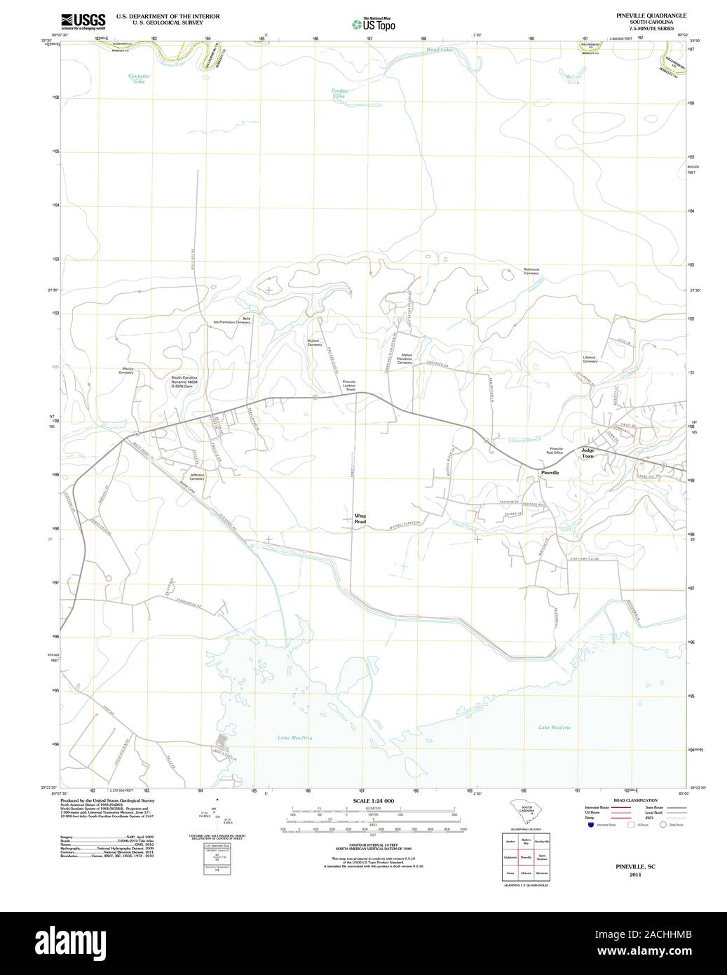 Map of pineville hi-res stock photography and images - Alamy