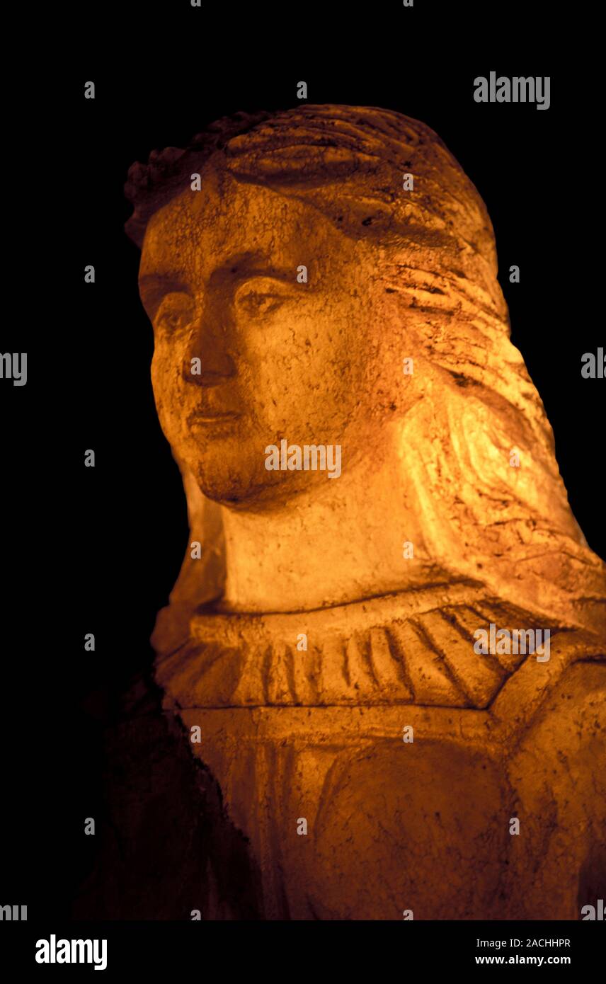 Virgin Mary statue, Wieliczka Salt Mine. This salt statue, of Our Lady ...