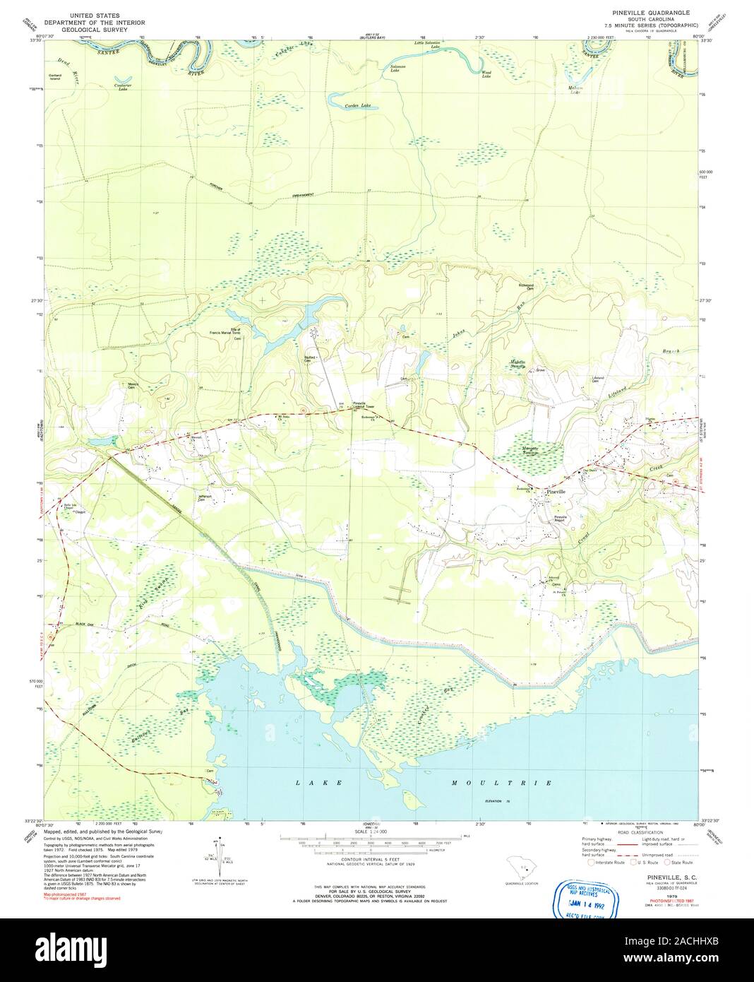 Map of pineville hi-res stock photography and images - Alamy