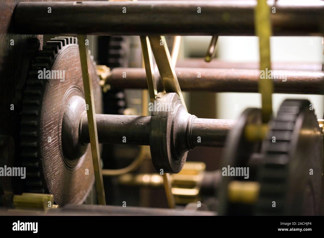 Brocklesbury Park clock mechanism. This clock was built by the English ...