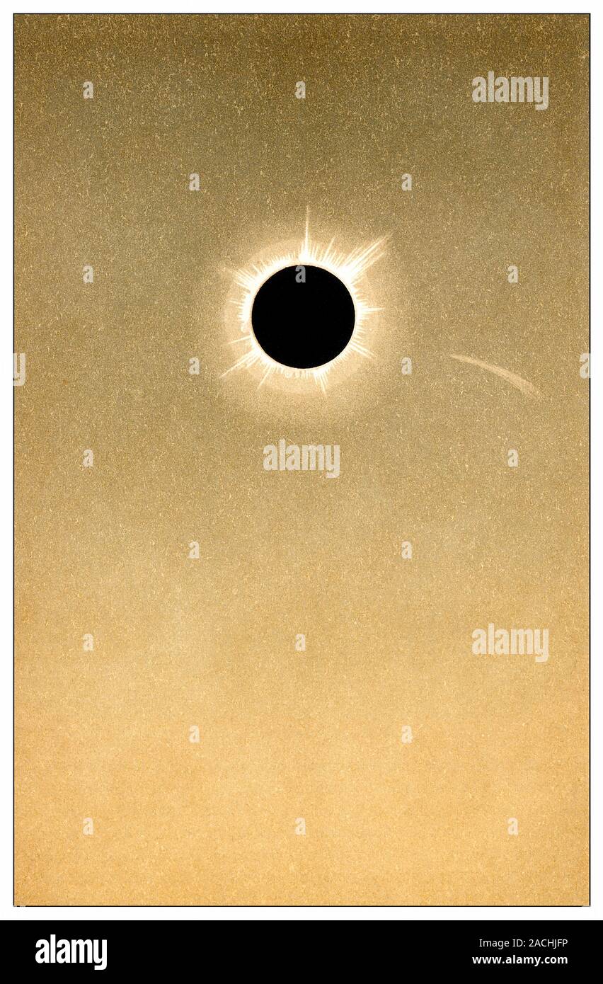 Total solar eclipse of 1882 and comet. This total solar eclipse took ...