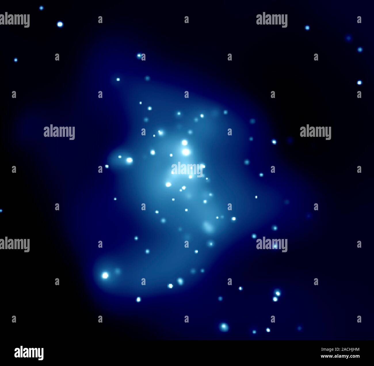 Super star cluster Westerlund 1, X-ray image. This star cluster is the ...