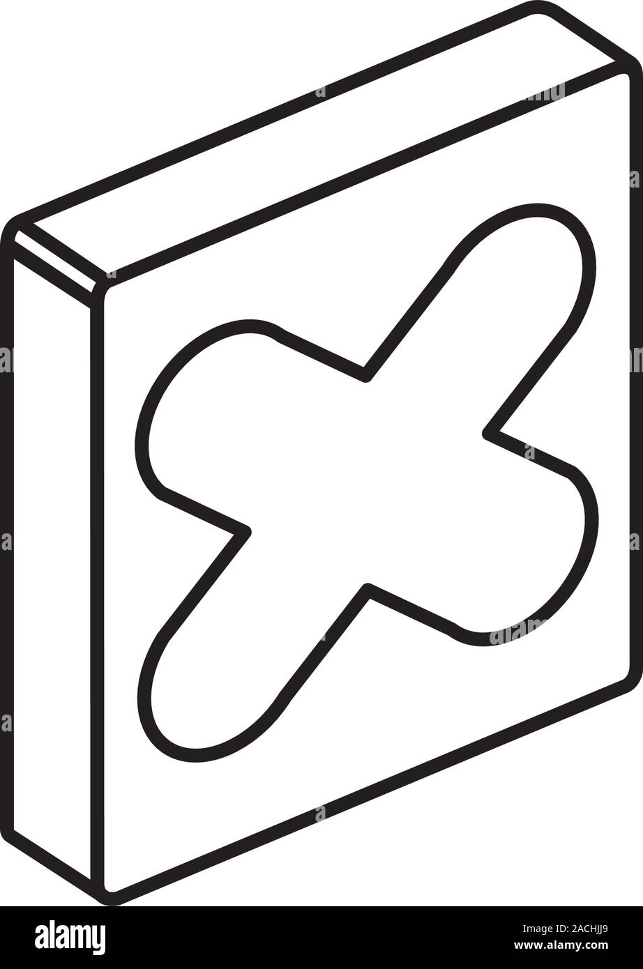 Isolated isometric x button vector design Stock Vector Image & Art - Alamy